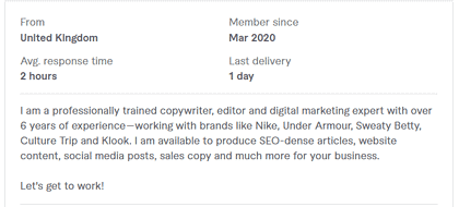 How to Write Fiverr Description for Your Profile (With Examples)